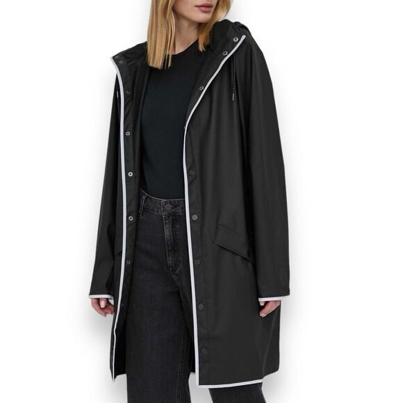 Rains | Jackets & Coats | Rains Jacket Reflectivewomens M Black Long ...